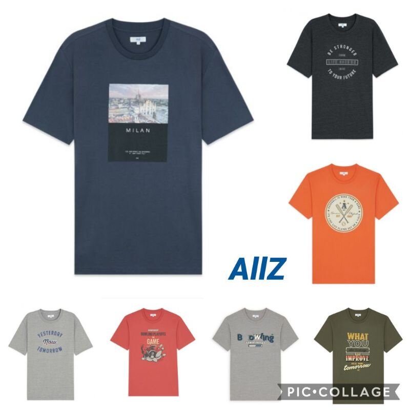 เสื้อยืดลายกราฟิกผู้ชาย AllZ แท้ 100% | Shopee Thailand