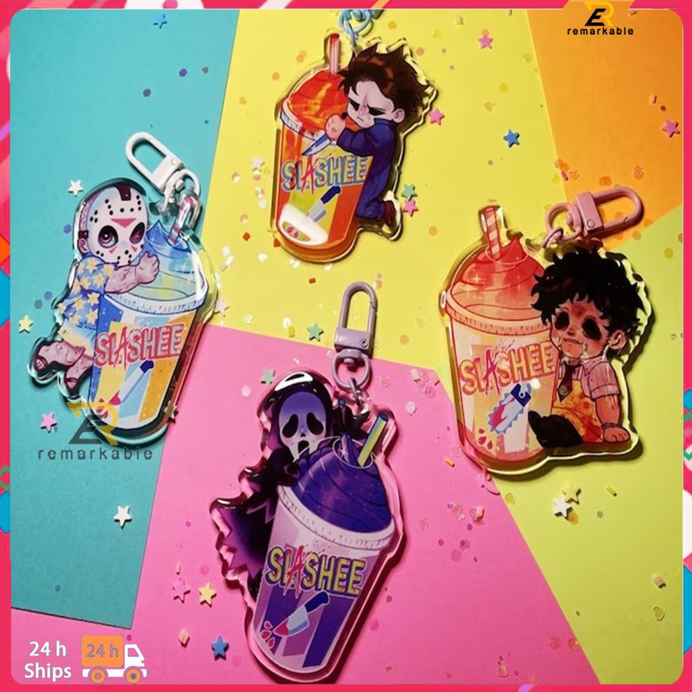 พร้อมส่ง ฮัลโลวีน Alec Terror Key Buckle ตัวละครภาพยนตร์ Pigra พวงกุญแจ ...