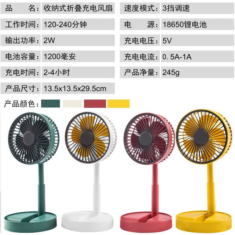 พัดลม mini รุ่น XM66 สีทูโทน ปรับความแรงได้ 3 ระดับ พัดลมตั้งโต๊ะ ชาร์จ ...
