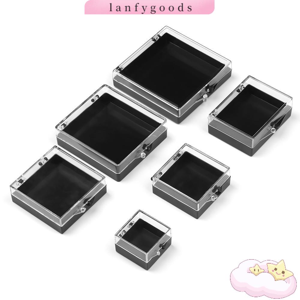 LANFY Square Clear Storage Box Plastic Craft Bead Holder Jewelry ...