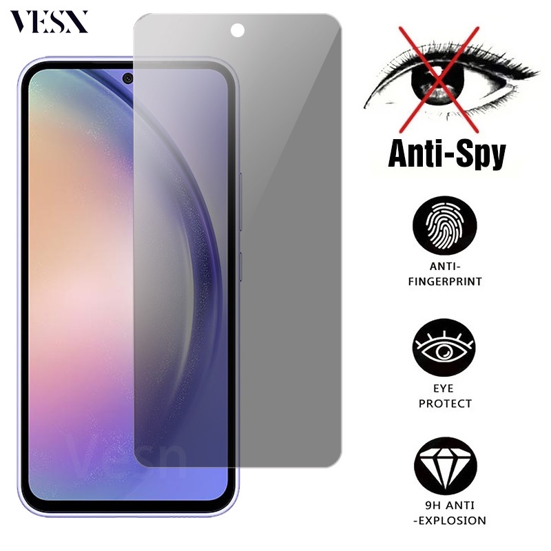 ฟิล์มกระจก ฟิล์มกันเสือก กันมอง Samsung ss Galaxy S23 FE A05 A05s A04 A04s A04e A14 A24 A34 A54 ...