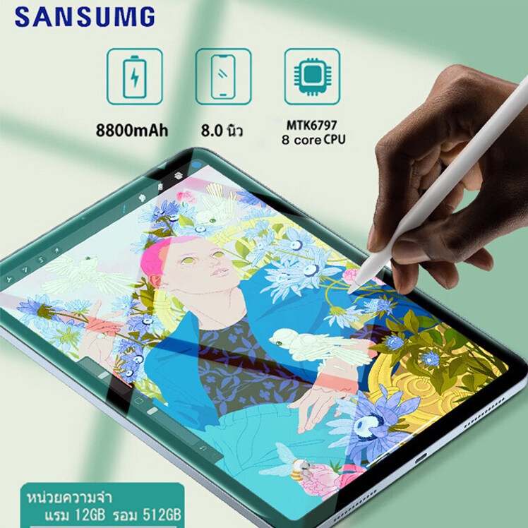 แท็บเล็ต tablet Ten-Core/12GB+512GB Android10 tablets PCแท็บเล็ต ระบบ ...