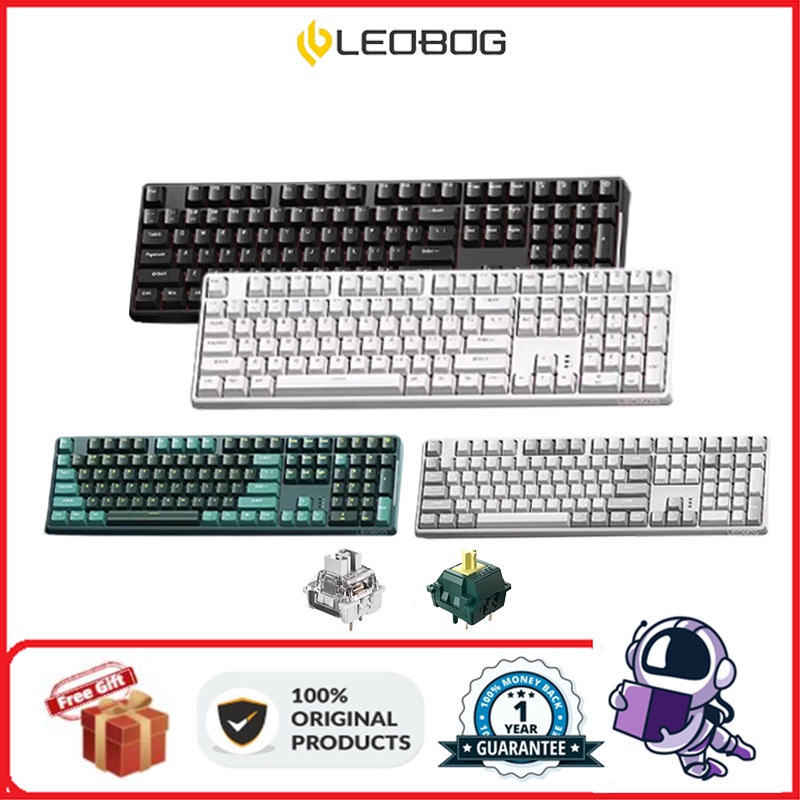 Leobog K108 คีย์บอร์ดเมคคานิคอล RGB สามโหมด | Shopee Thailand