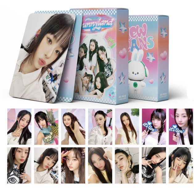 โปสการ์ดโฮโลแกรมเลเซอร์ อัลบั้มใหม่ Bunnyland Kpop 55 ชิ้น ต่อกล่อง