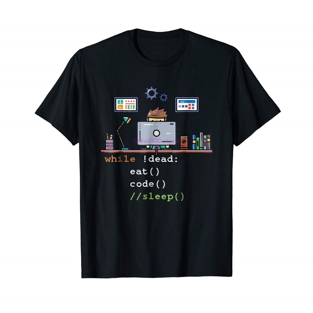 เสื้อยืดผ้าฝ้ายพิมพ์ลาย【hot tshirts】เสื้อยืดพิมพ์ลาย Python Programmer ...