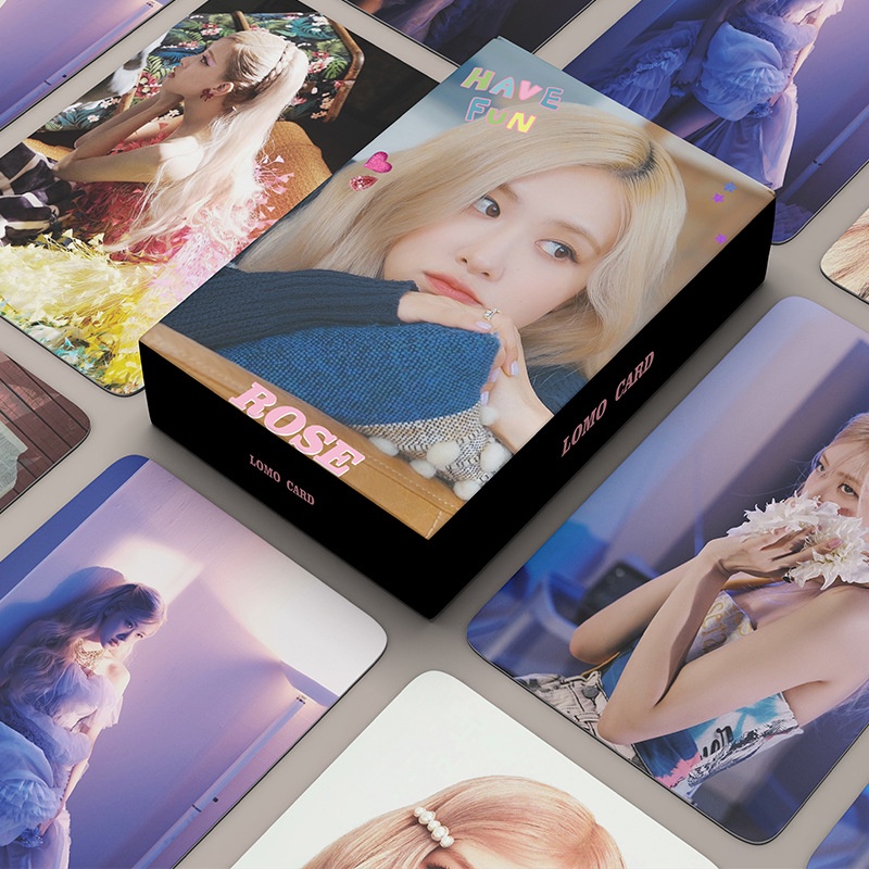 BLACKPINK ROSE Card โปสการ์ด LOMO Card 55 ชิ้น/กล่อง | Shopee Thailand
