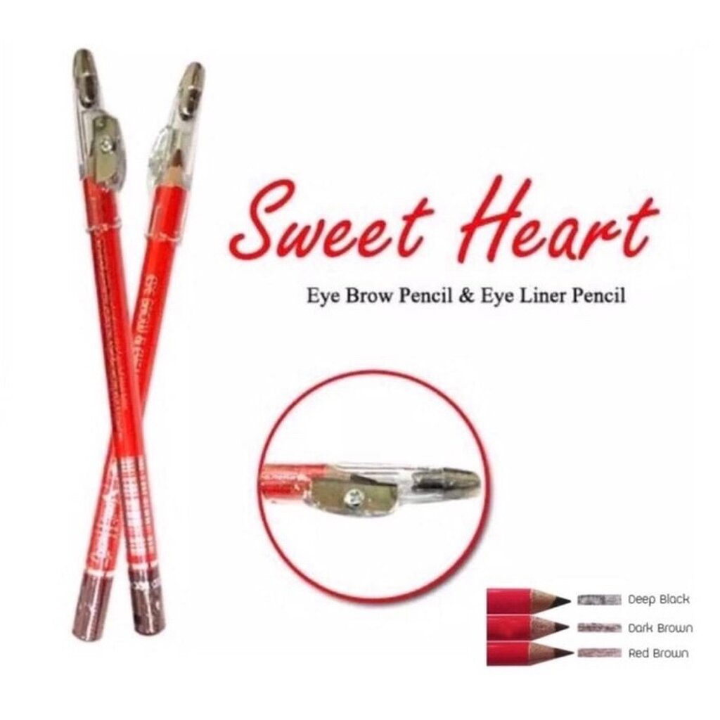 Sweet Heart Eye Brow Pencil & Eye Liner Pencil + Sharpener สวีทฮาร์ท ...