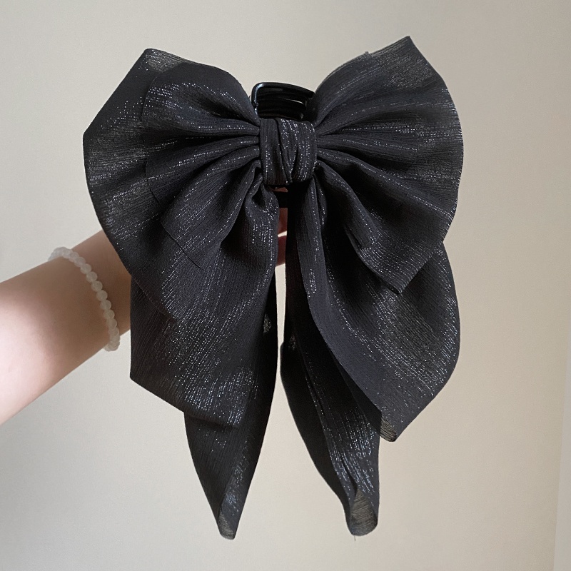 ฝรั ่ งเศส Multilayer Bow Big Hair Claw คลิปสาวผมหางม ้ ายาวริบบิ ้ นพู ...