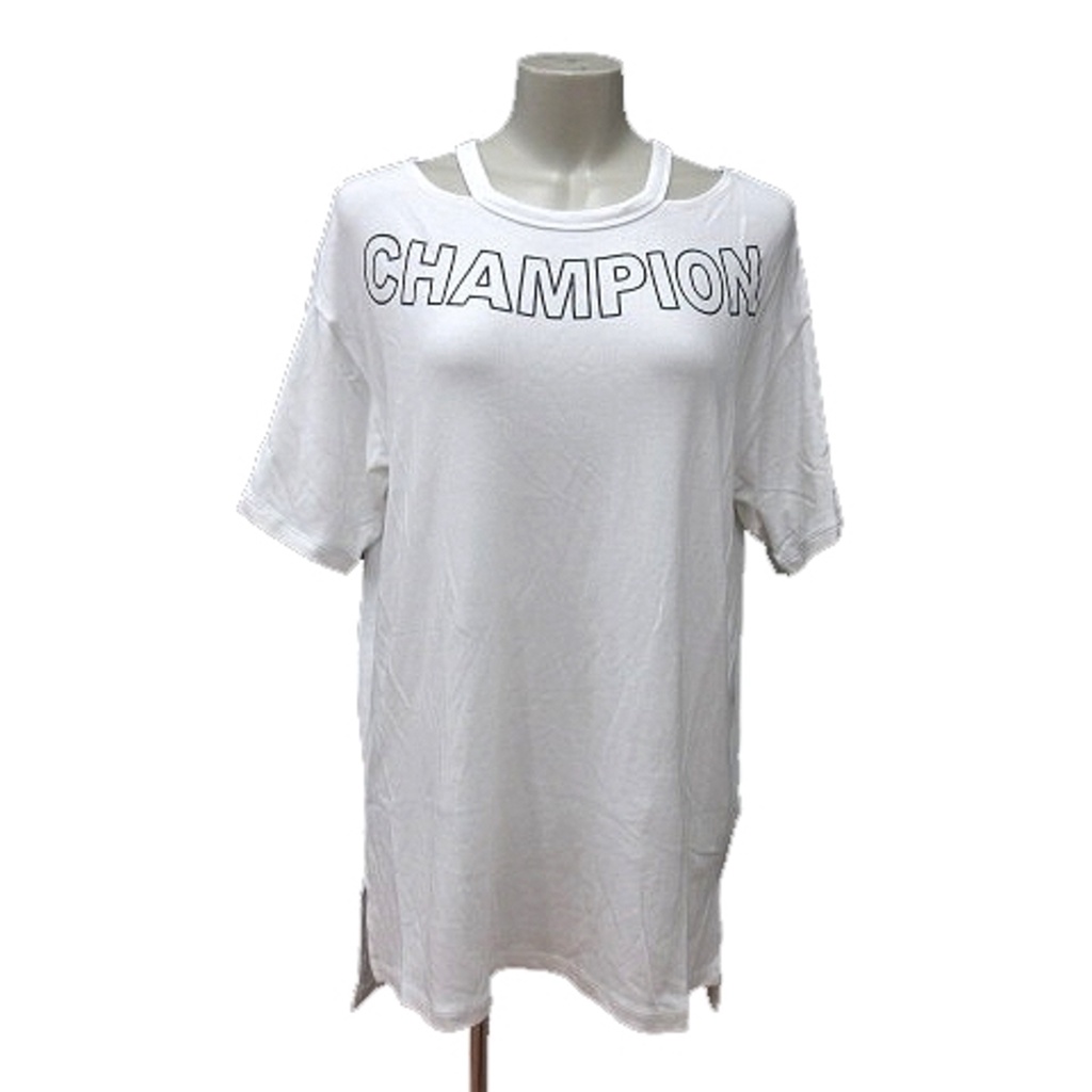 Champion Champion Cut And Sewn เสื้อยืด แขนสั้น พิมพ์ลาย L สีขาว จาก ...