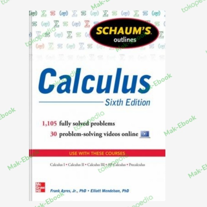 หนังสือ Schaum's Outline of Calculus รุ่น 6 | Shopee Thailand