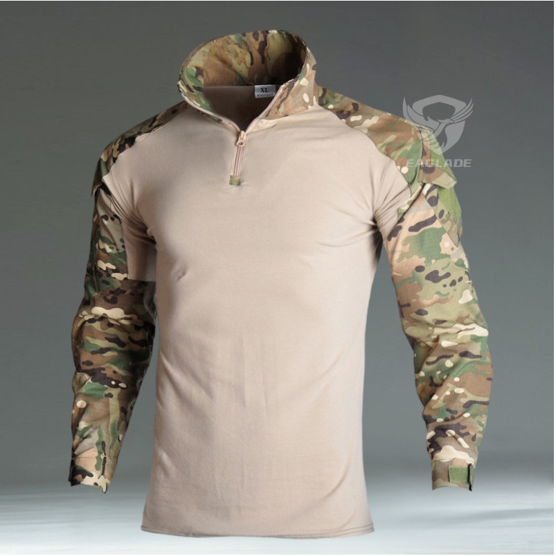 Eaglade เสื้อเชิ้ตยาว ลายกบยุทธวิธี YDJX-G2-LT สีเขียวรัสเซีย ยืดหดได้ ...