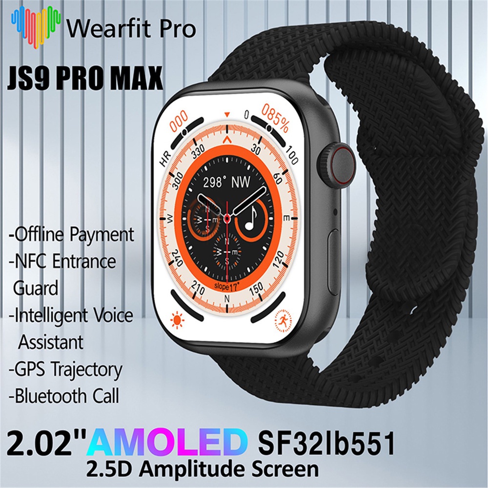 Amoled สมาร์ทวอทช์ JS9 PRO MAX 45 มม. series 8 สมาร์ทวอทช์ series 8 กัน ...