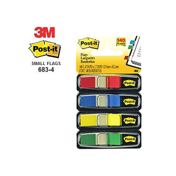 3m Post It ธงสีเล็ก (683-4) - 4 สี x 35s | Shopee Thailand