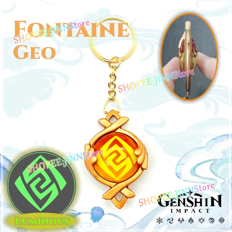 JN - พวงกุญแจ Fontaine Vision GENSHIN IMPACT Vision Mondstadt Liyue ...