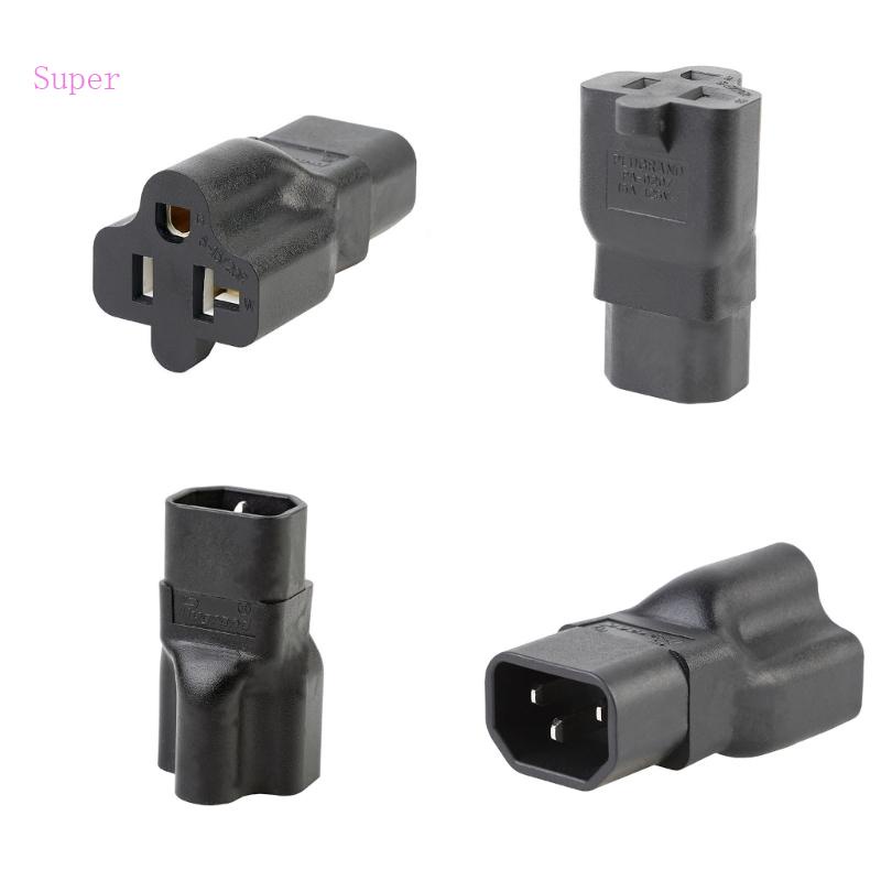 อะแดปเตอร์เชื่อมต่อสายไฟ Iec320 C14 Male To Nema 5 15 20r Female Diy Shopee Thailand