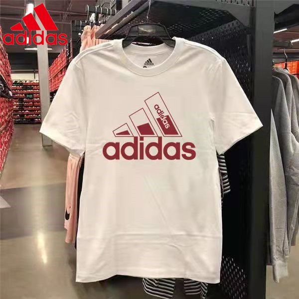 #ถูกสุด [S-5XL]Adidas เสื้อยืดแขนสั้นลําลอง ทรงหลวม พิมพ์ลายโลโก้ ...