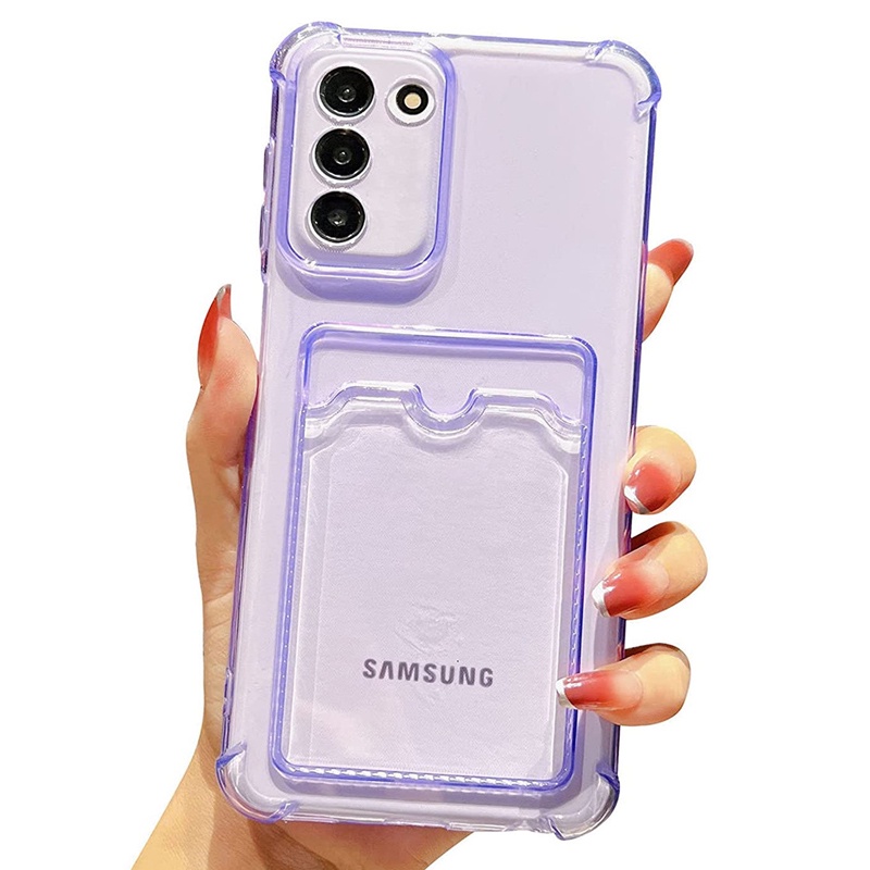 เคสโทรศัพท์มือถือ แบบใส พร้อมช่องใส่บัตร สําหรับ Samsung Galaxy A14 A24 A34 A54 A04s A04 A04e A ...