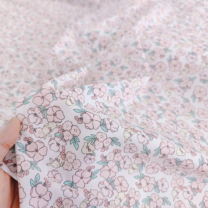 ผ้าฝ้าย 100% ลายกระต่าย กว้าง 145 ซม. สไตล์วินเทจ สําหรับงานฝีมือ ...