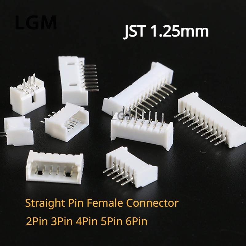 ตัวเชื่อมต่อ Micro JST 1.25 มม. SMD พินตรง ตัวเมีย 2Pin 3Pin 4Pin 5Pin 6Pin สีขาว สําหรับบอร์ด ...