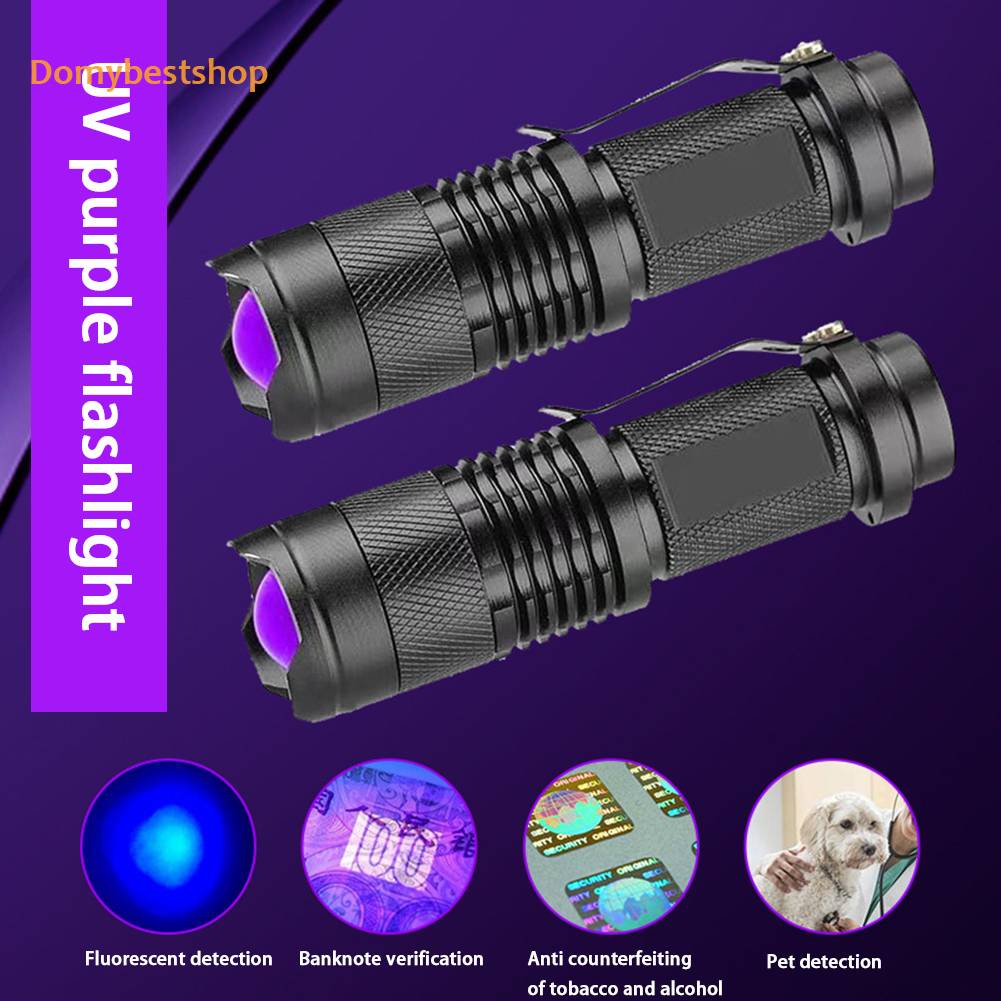 [Domybestshop.th] ไฟฉาย UV-Ultraviolet Blacklight แบบมือถือ ขนาดเล็ก ...