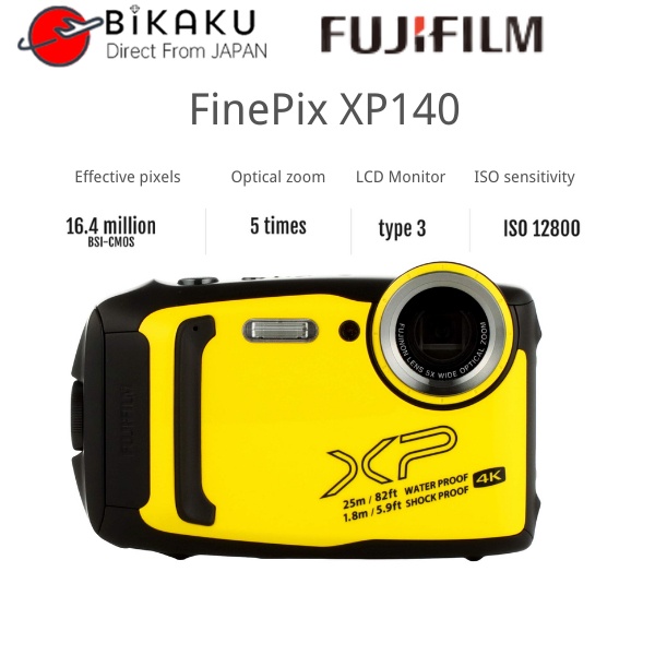 【ส่งตรงจากญี่ปุ่น】Fujifilm กล้องดิจิทัล Finepix Xp140 4K 25M กันน้ํา | Shopee Thailand