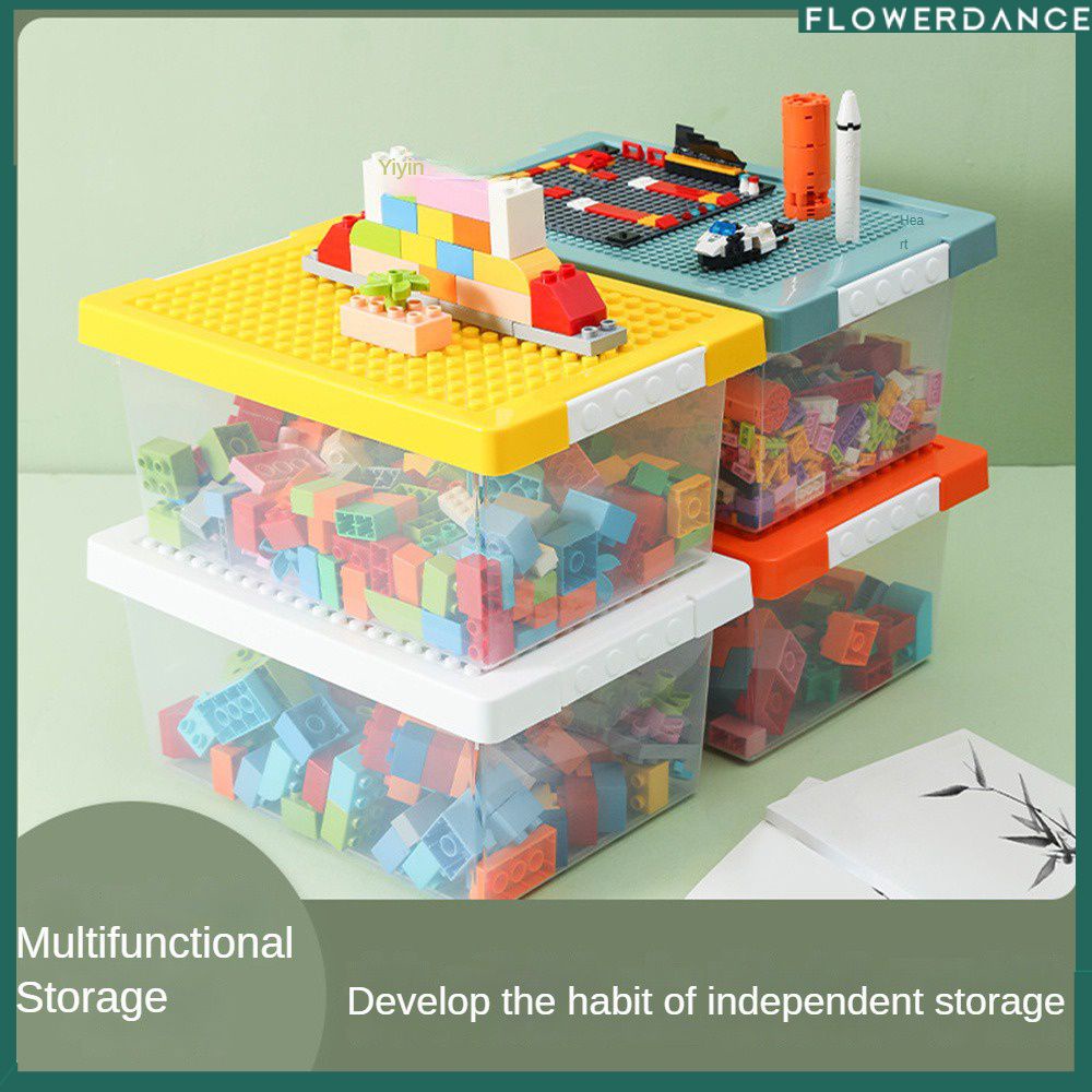 กล่องเก็บของเล่นเด็ก Lego Storage Box Building Block Classification Box ...
