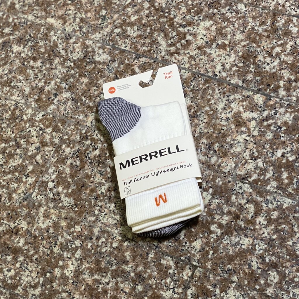 ถุงเท้าวิ่ง Merrell Trail Running Crew Socks ‘WHITE’ (M) | Shopee Thailand