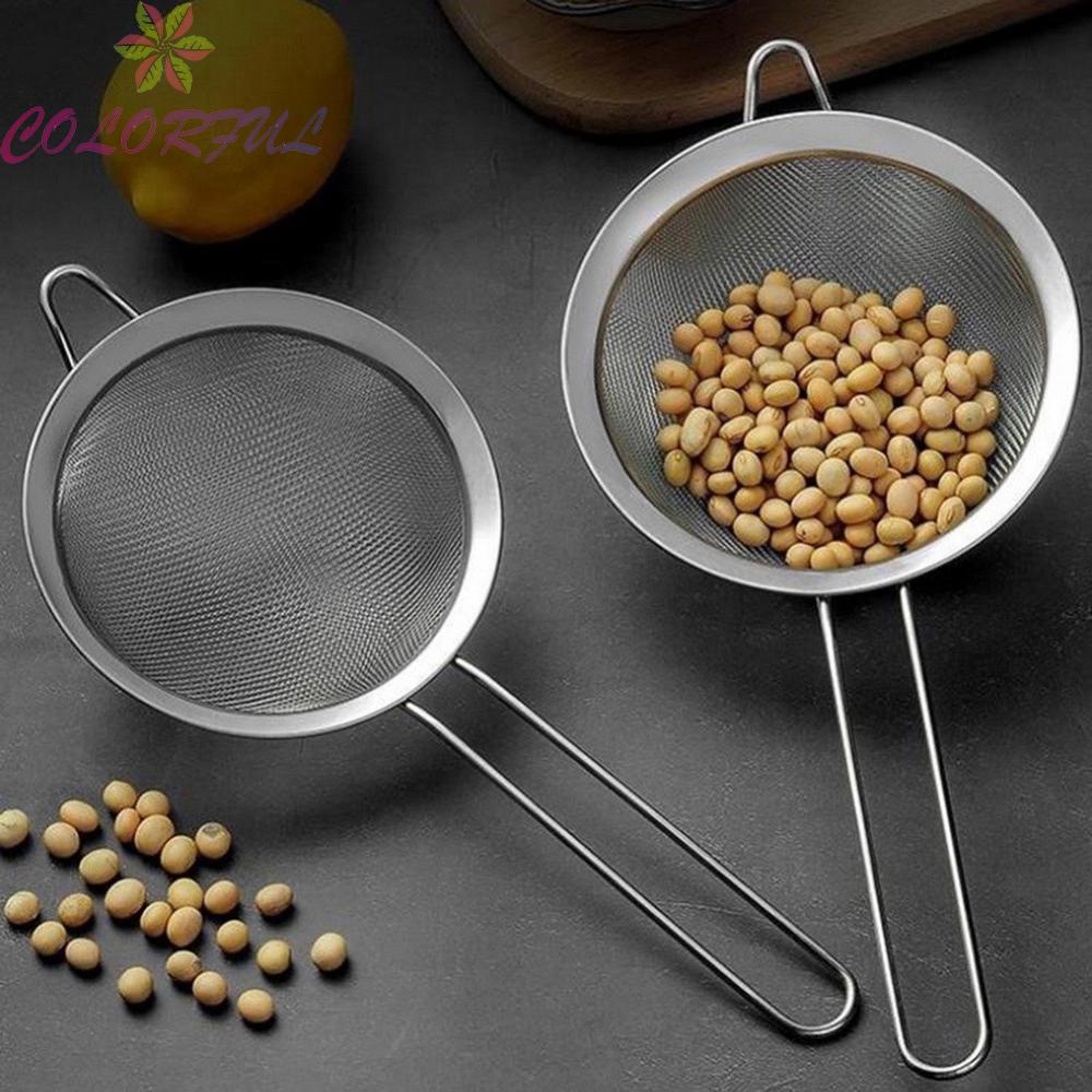 【COLORFUL】Stainless Steel Strainer Sieve Large Flour Sieve Bird\S Nest ...