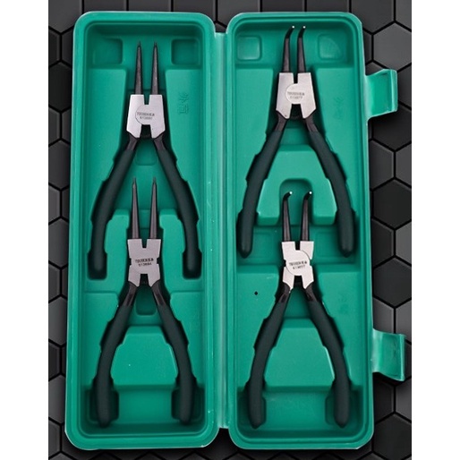 666 Tool คีม 4ชิ้น คีมถ่าง-หุบ แหวนปากตรง คีมถ่างตรง ถ่างงอ หนีบตรง หนีบงอ อเนกประสงค์ ขนาด 7 ...