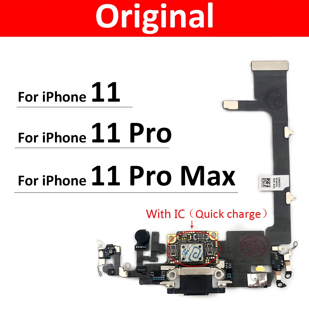 ของแท้ บอร์ดชาร์จพอร์ต USB พร้อมโลโก้ สําหรับ Iphone 11 Pro 11Pro Max | Shopee Thailand