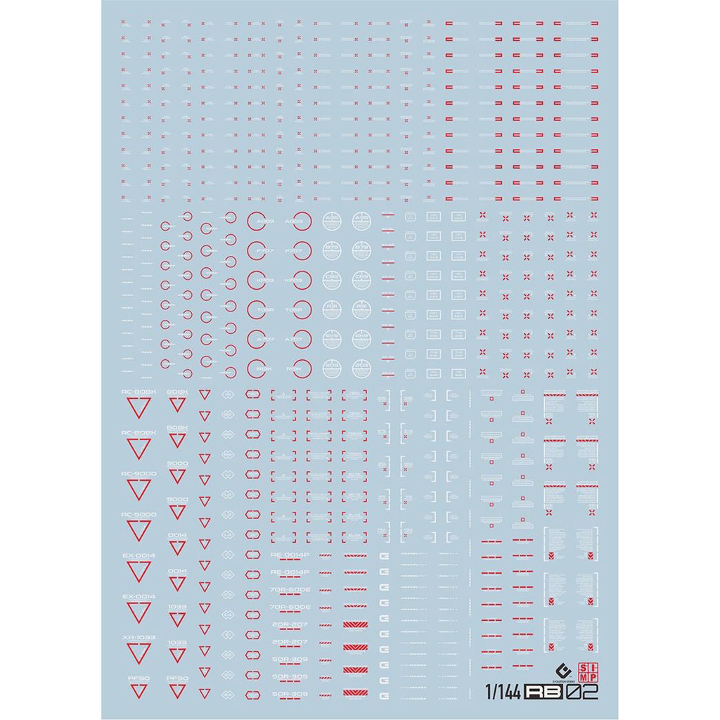Evo RB02 1/144 ป้ายเตือนการใช้งานทั่วไป HIQ สติ๊กเกอร์สไลด์น้ํา | Shopee Thailand