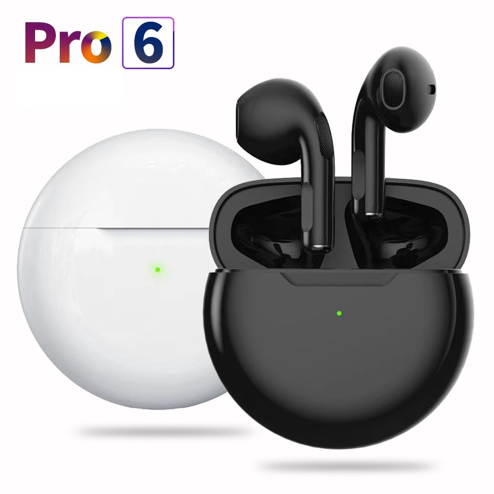 NEW PRO 6 TWSหูฟังบลูทูธ หูฟังบลูทูธไร้สาย หูฟังเกมส์บลูทูธ พร้อมกล่องชาร์จ เหมาะสําหรับ iP ...