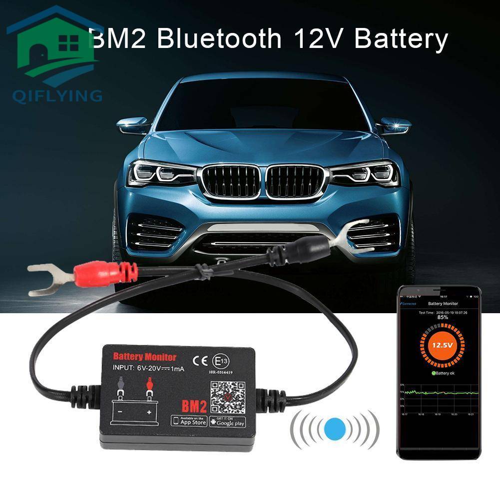 เครื่องวิเคราะห์แบตเตอรี่รถยนต์ 12V บลูทูธ BM2 | Shopee Thailand