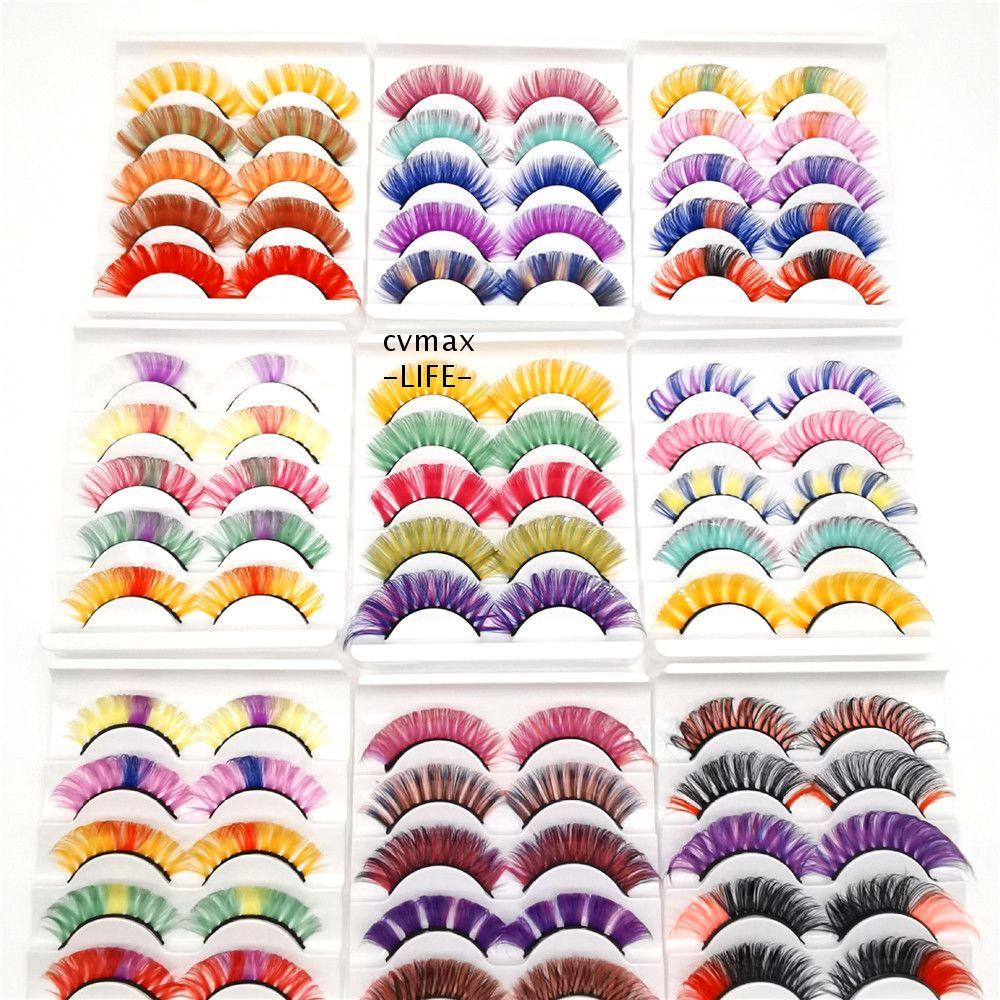 Cymx ขนตาปลอม DD Curl หลากสี ใช้ซ้ําได้ 17-20 มม. 5 คู่ | Shopee Thailand