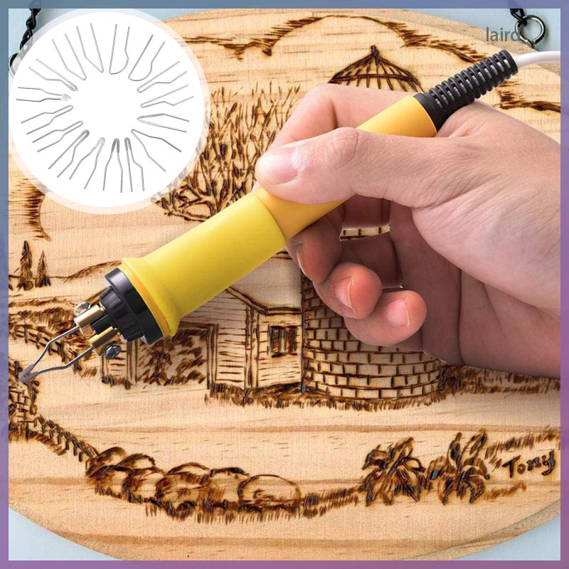10 ชิ้น Pyroograph ปากกาเคล็ดลับ Pyrographic DIY แกะสลักเครื่องมือ Mini Pyrographic ไม้ Burning ...