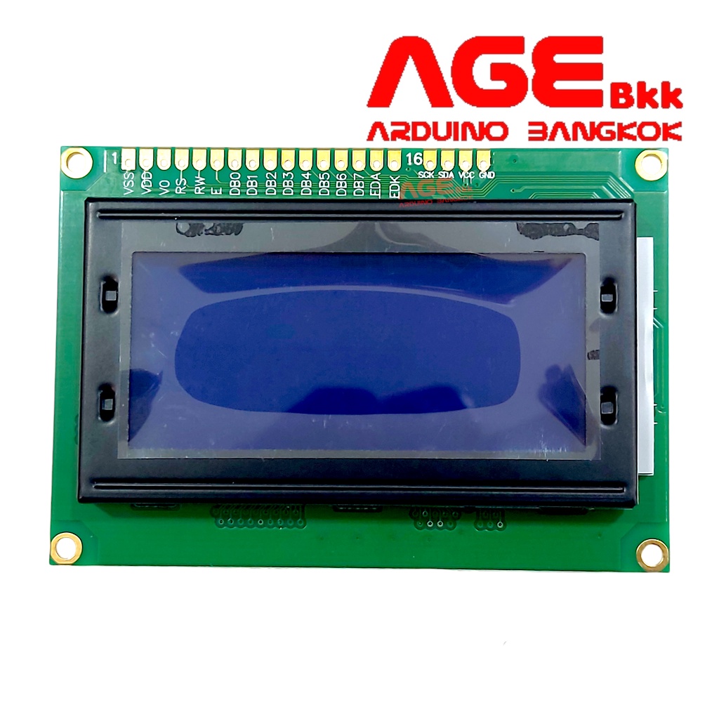 LCD 1604 Module จอแสดงผล LCD 16x4 ขนาด 16 ตัวอักษร 4 บรรทัด สีน้ำเงิน ... LCD 1604 Module จอแสดงผล LCD 16x4 ขนาด 16 ตัวอักษร 4 บรรทัด สีน้ำเงิน ...