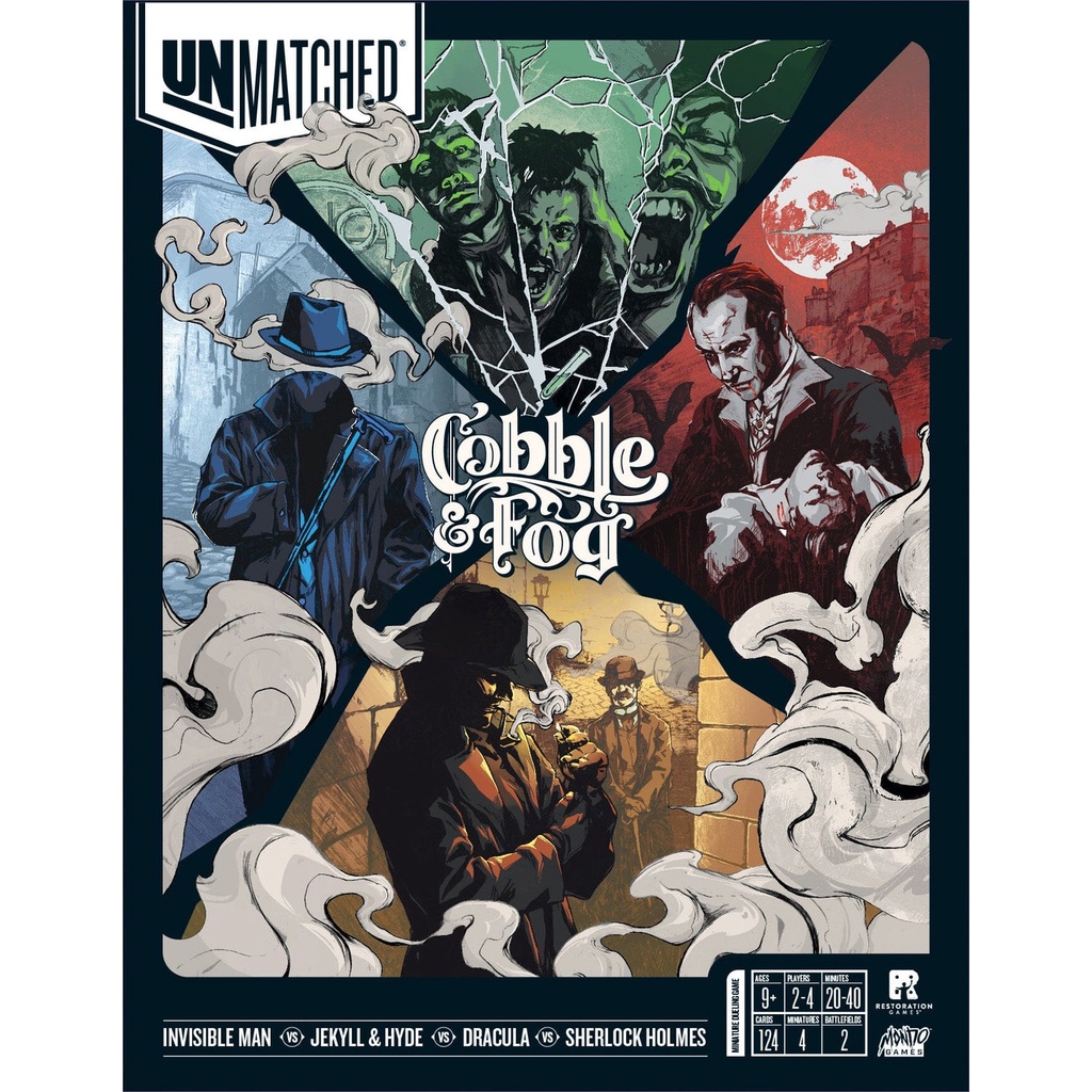 Unmatched: Cobble & Fog - Invisible Man, Sherlock, Dracula, Jekyll ...