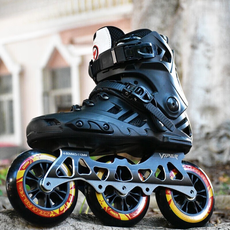 รองเท้าสเก็ต Three WHEEL Roller skates Adult Men's Speed skating Racing ...