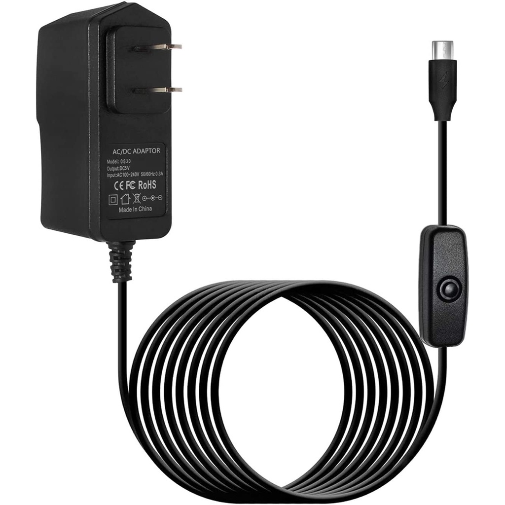 อะแดปเตอร์ชาร์จพาวเวอร์ซัพพลาย 5V 3A Usb-C พร้อมสวิตช์เปิด ปิด สําหรับ ...