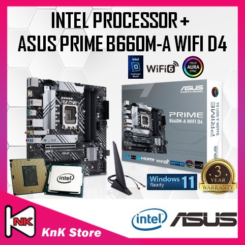 เมนบอร์ด พร้อม Intel 12TH 13TH GEN CORE I3 I5 I7 I9 สําหรับ Asus PRIME B660M-A WiFi D4 B660 ...