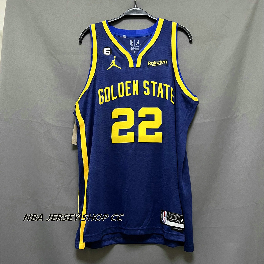 【คุณภาพสูง】ใหม่ ของแท้ NBA GSW Golden State Warriors 2022-23 สําหรับผู้ชาย #22 เสื้อกีฬาแขนสั้น ...