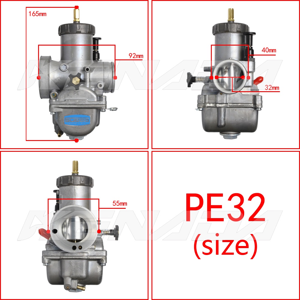 คาร์บูเคเหลี่ยมคว้าน Honda KEIHIN PE32 34 NSR/ N-PRO Dash คาร์บูหัวใจ ...