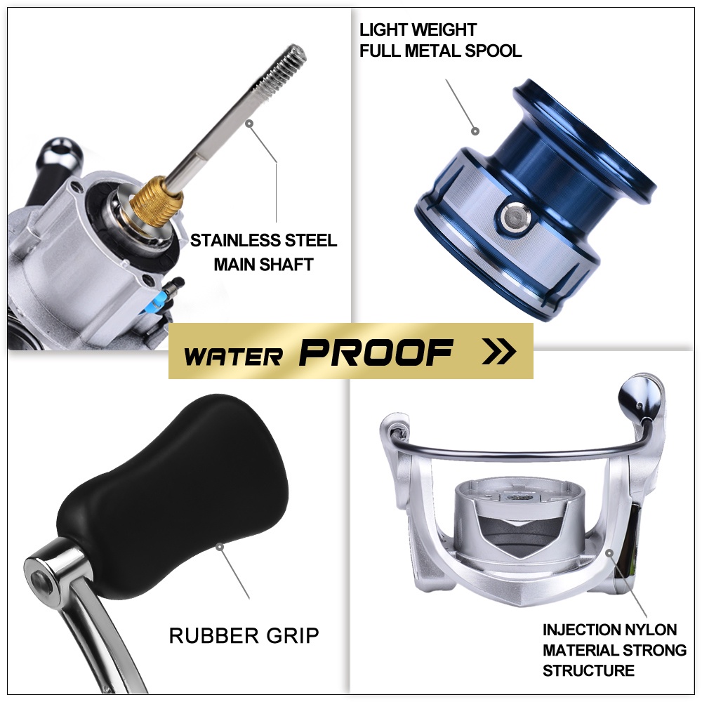 PROBEROS Double Handle Reel 1500-2500 Series ด้ามซ้ายและขวาเปลี่ยนได้ ...