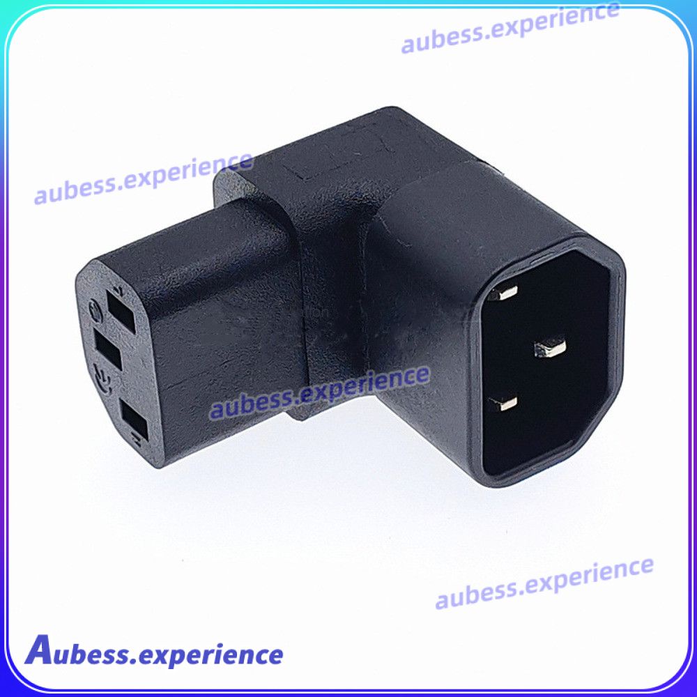 3-pin Iec Connector Down 90 Angle Iec 320c14 Male To C13 Female Power Adapter Connector ปลั๊ก Ac ...