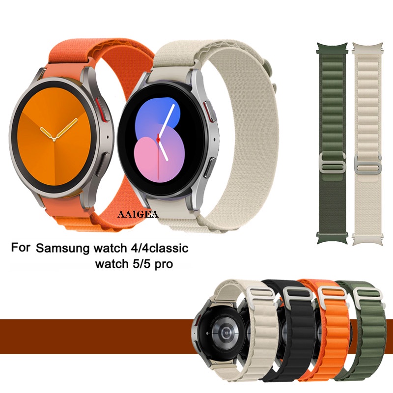 สายไนลอน Alpine Loop Band สําหรับ Samsung Galaxy Watch 4/5/6/7/FE 40 ...