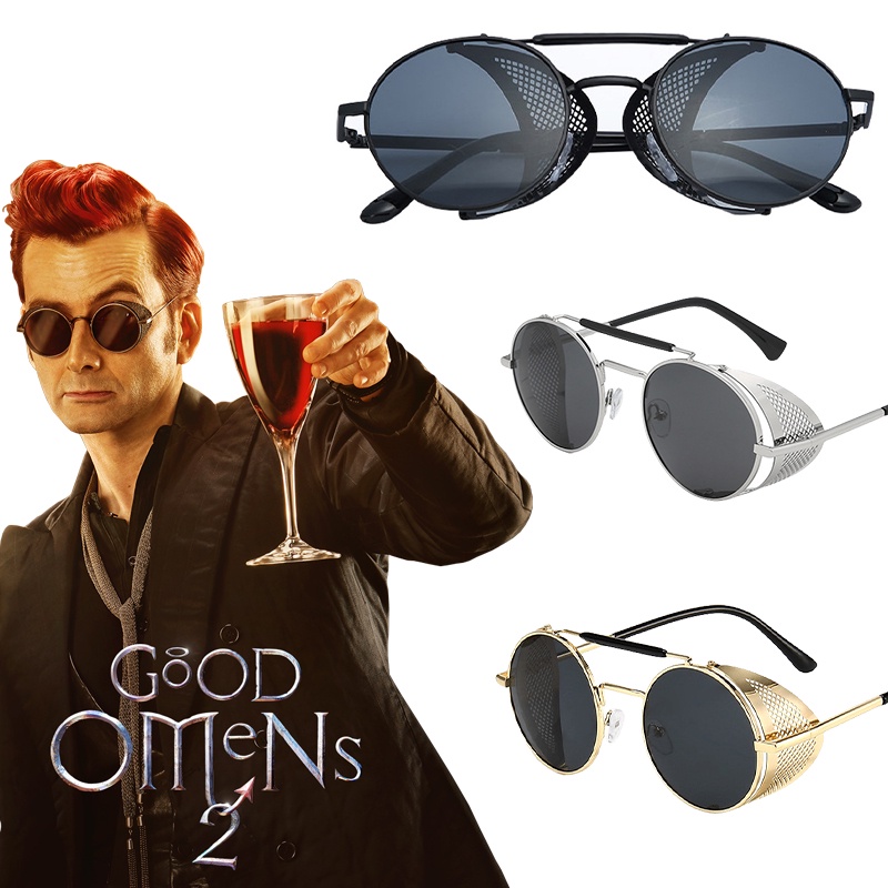 Good Omens แว่นตากันแดด ลาย Devil Crowley David Tennant Steampunk สไตล์ ...