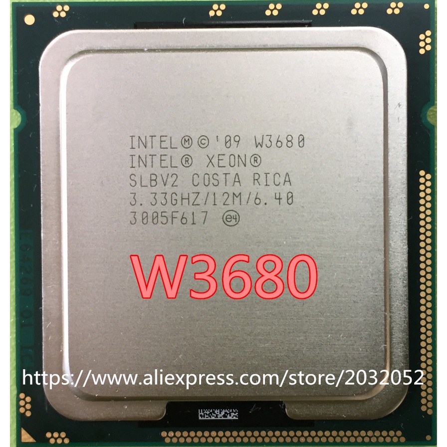 โปรเซสเซอร์ CPU Intel Xeon W3680 12M 3.33G Six Core SLBV2 LGA1366 ...