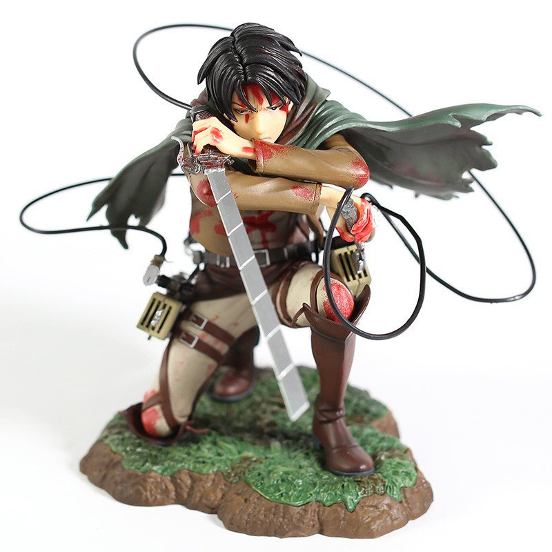 Spot free delivery Attack Titan animation captain Levy Ackerman squat ...