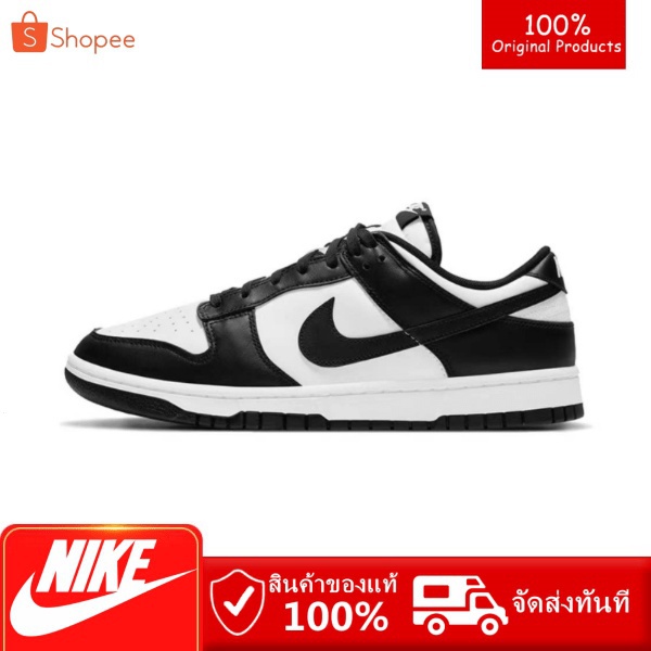 ส่งเร็ว สินค้าจริง % รองเท้า n_ika Dunk Low retro black white "Panda ...