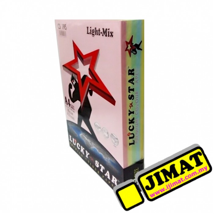 Lucky STAR A4 COLOUR PAPER 80GSM CS 195 (LIGHT-MIX) (450S/PACK ...